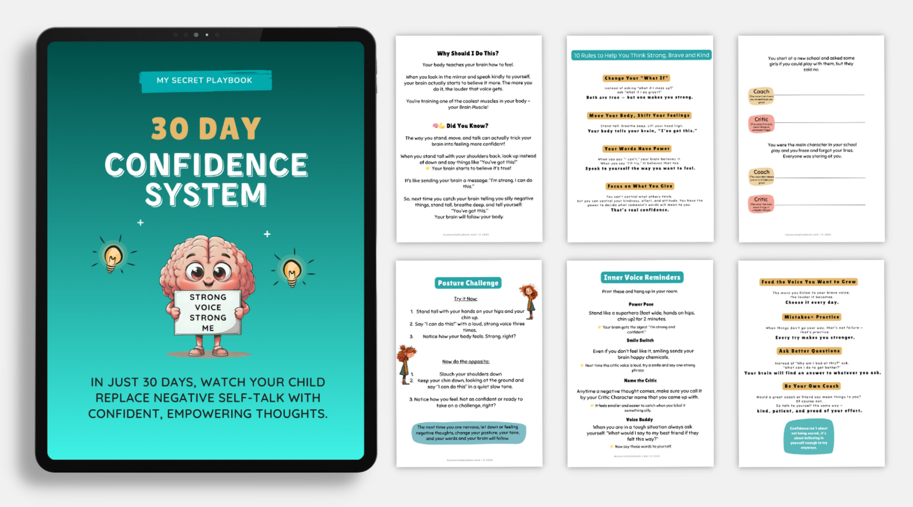 30 Day Confidence System for Ages 6-12) | (DIGITAL Download- Instant A ...